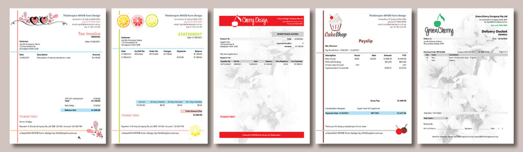 Custom MYOB Form Template - Thinkinspire